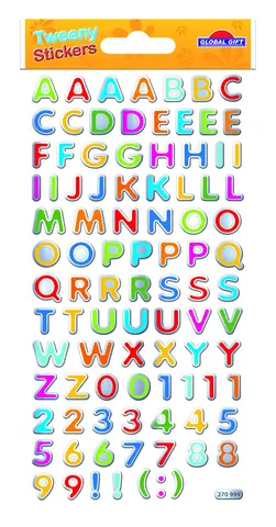 Comprar Pegatinas Tweeny Foamy Letras Y Numeros Colores Brillo | xtralife