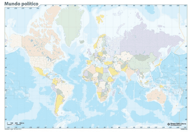 Comprar Mapa Mudo Es Mundo Politico | xtralife