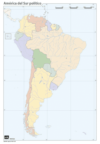 Comprar Mapa Mudo Es America Del Sur Politico | xtralife